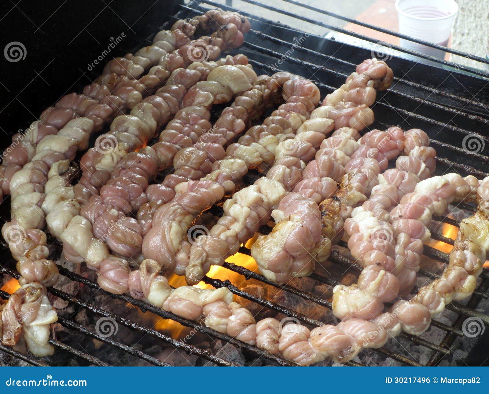 Grilled guts veal stock photo. Image of spicy, grilled - 30217496
