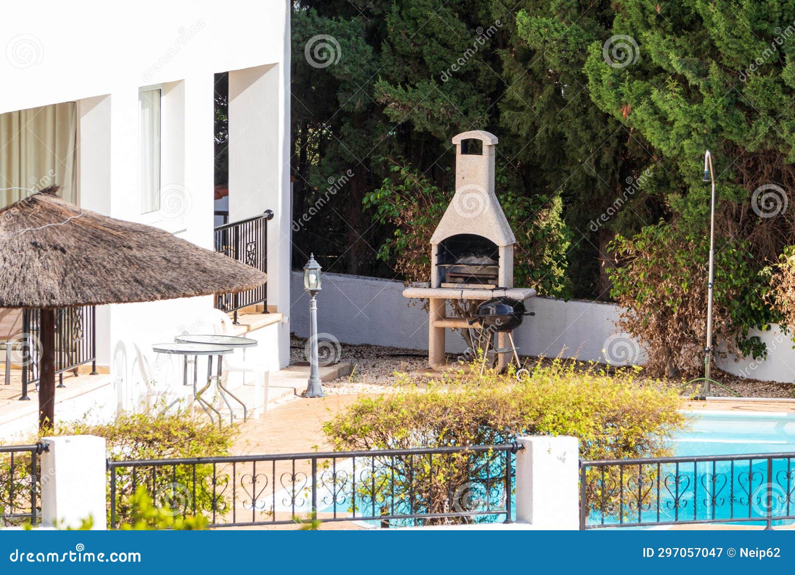 Grill and Barbecue in the Yard. Cooking, Setting Up Grills in the ...