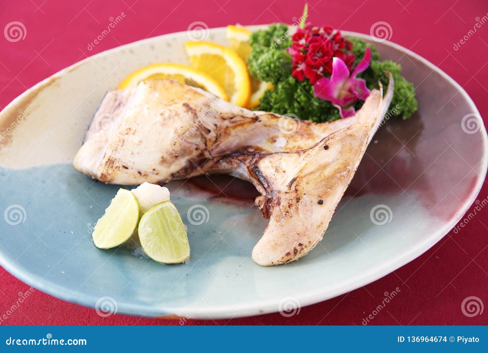 Grill Black Cod Japanese Style Stock Photo - Image of dara, fish: 136964674