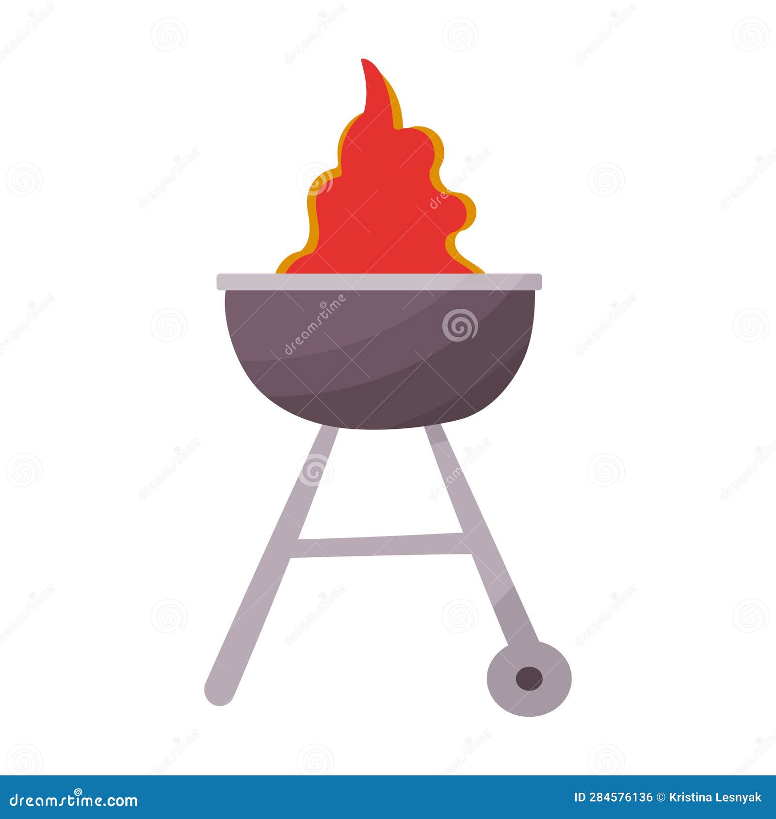 Grill Black Fire Fry Bbq Element Icon Stock Vector - Illustration of ...