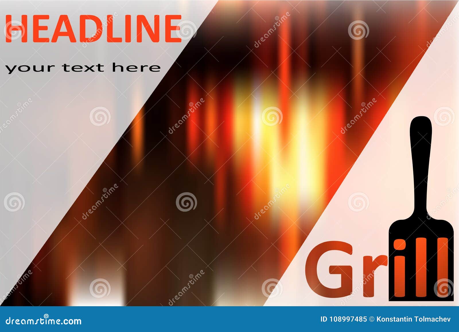 Grill Blade with Word Grill and Text Grill Logo Stock Vector ...