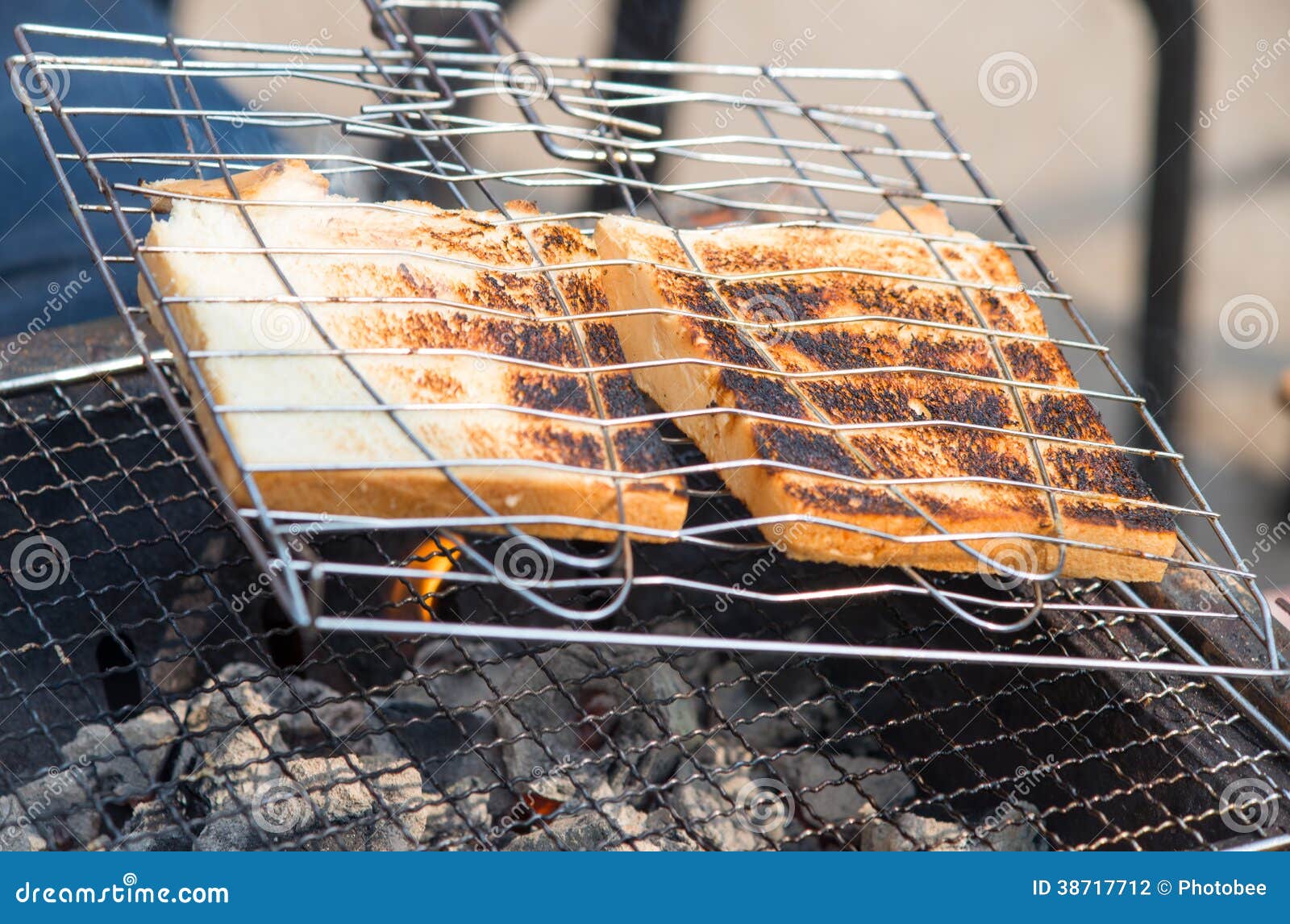 Grill bread slices stock photo. Image of bread, plate - 38717712