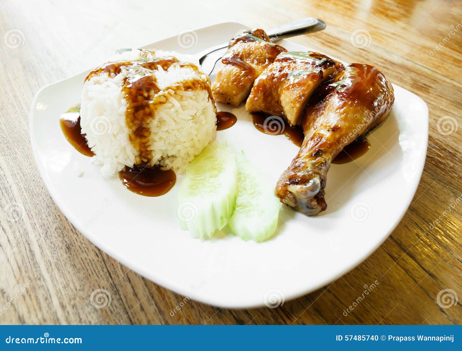 Grill chicken rice stock photo. Image of cooking, grilled - 57485740