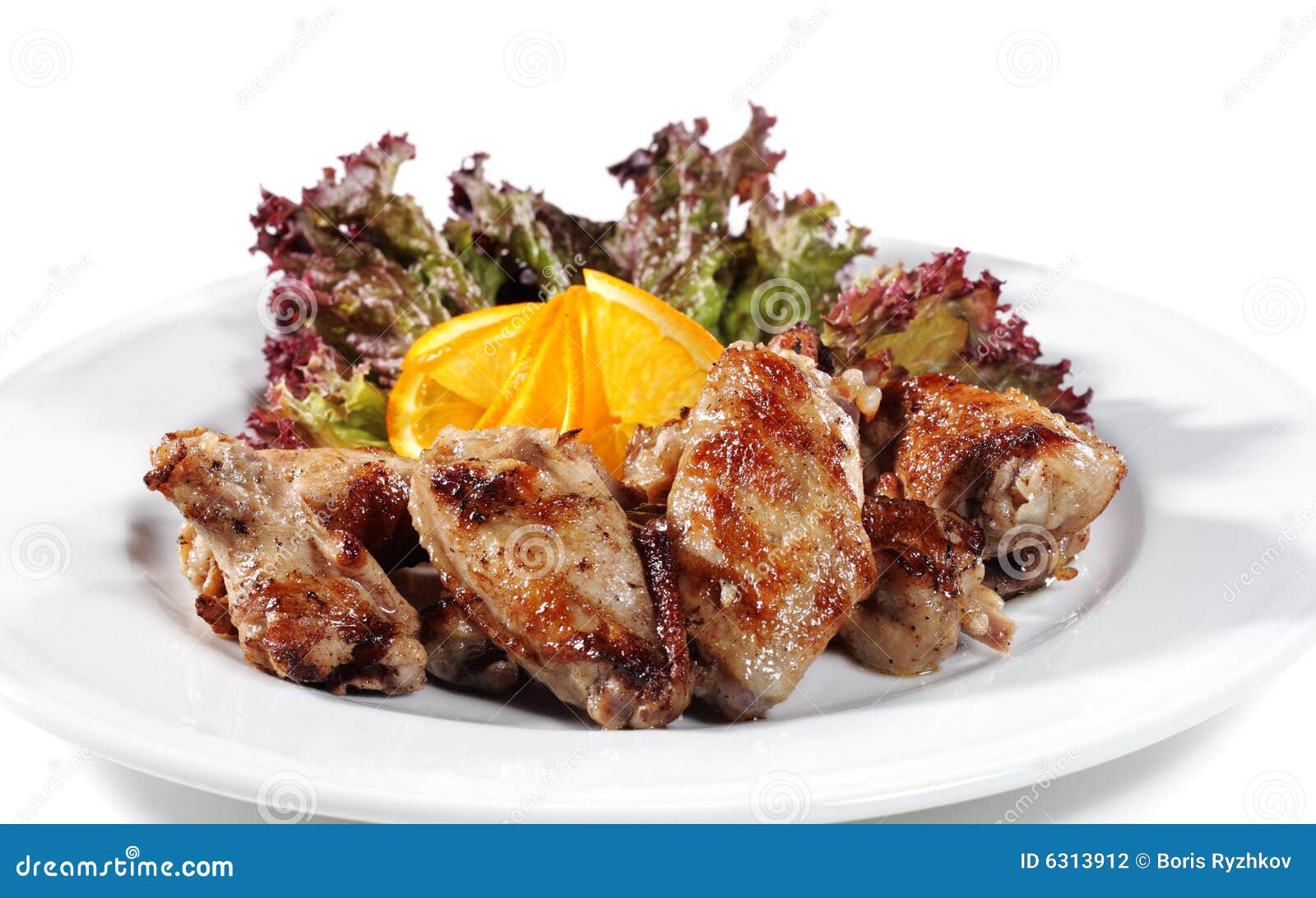 Grill Chiken stock photo. Image of chicken, fried, dinner - 6313912