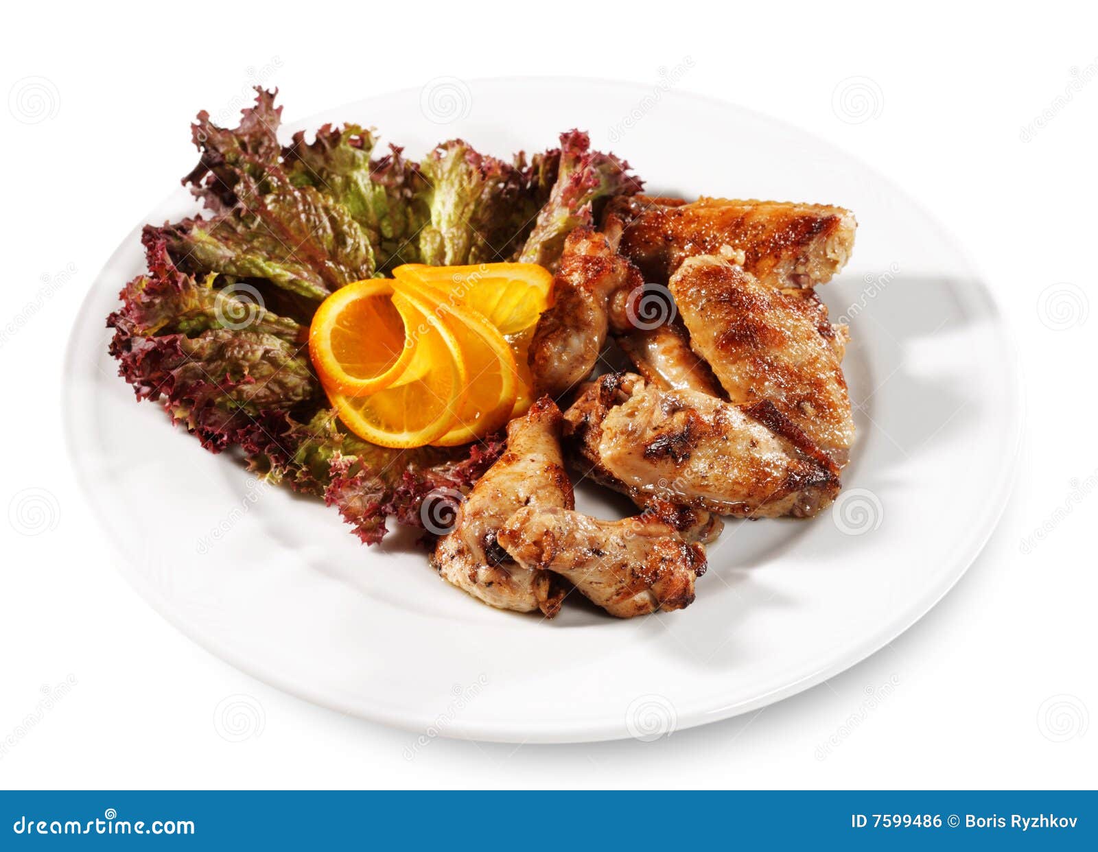 Grill Chiken stock photo. Image of fast, lunch, fried - 7599486