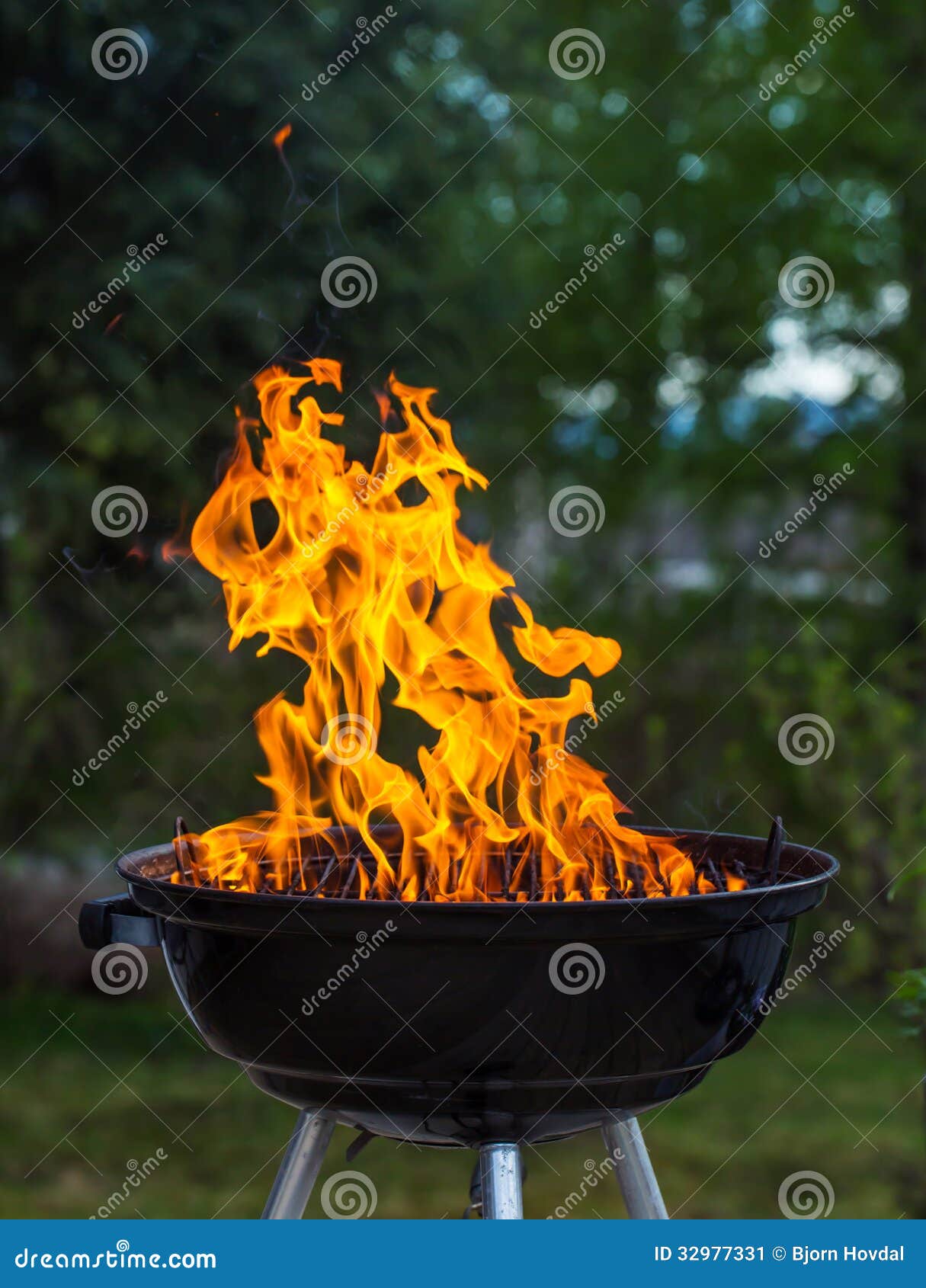 Grill in flames stock image. Image of background, cook - 32977331