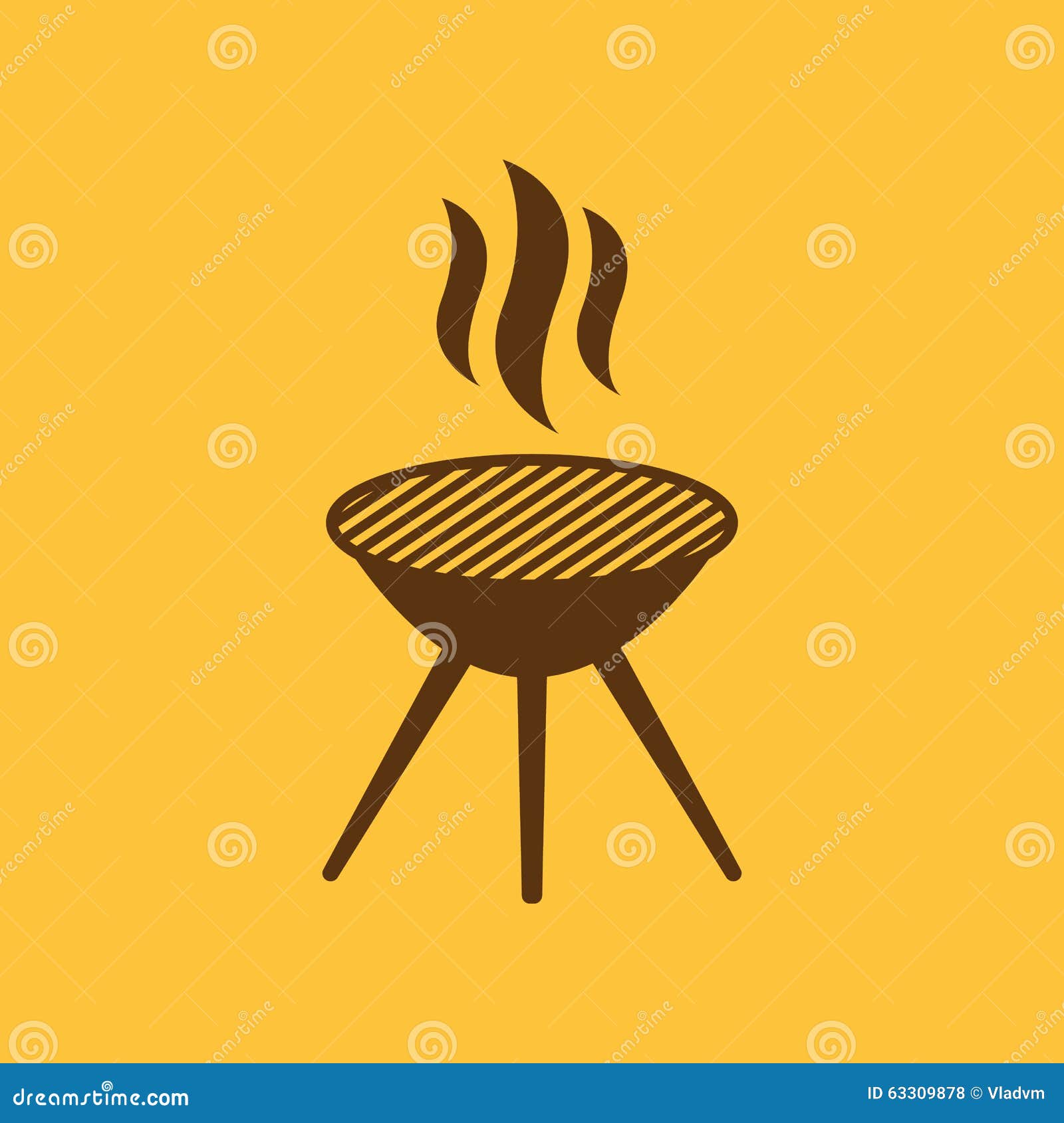 The Grill Icon. Barbecue and Picnic, Barbeque Symbol Stock Illustration ...