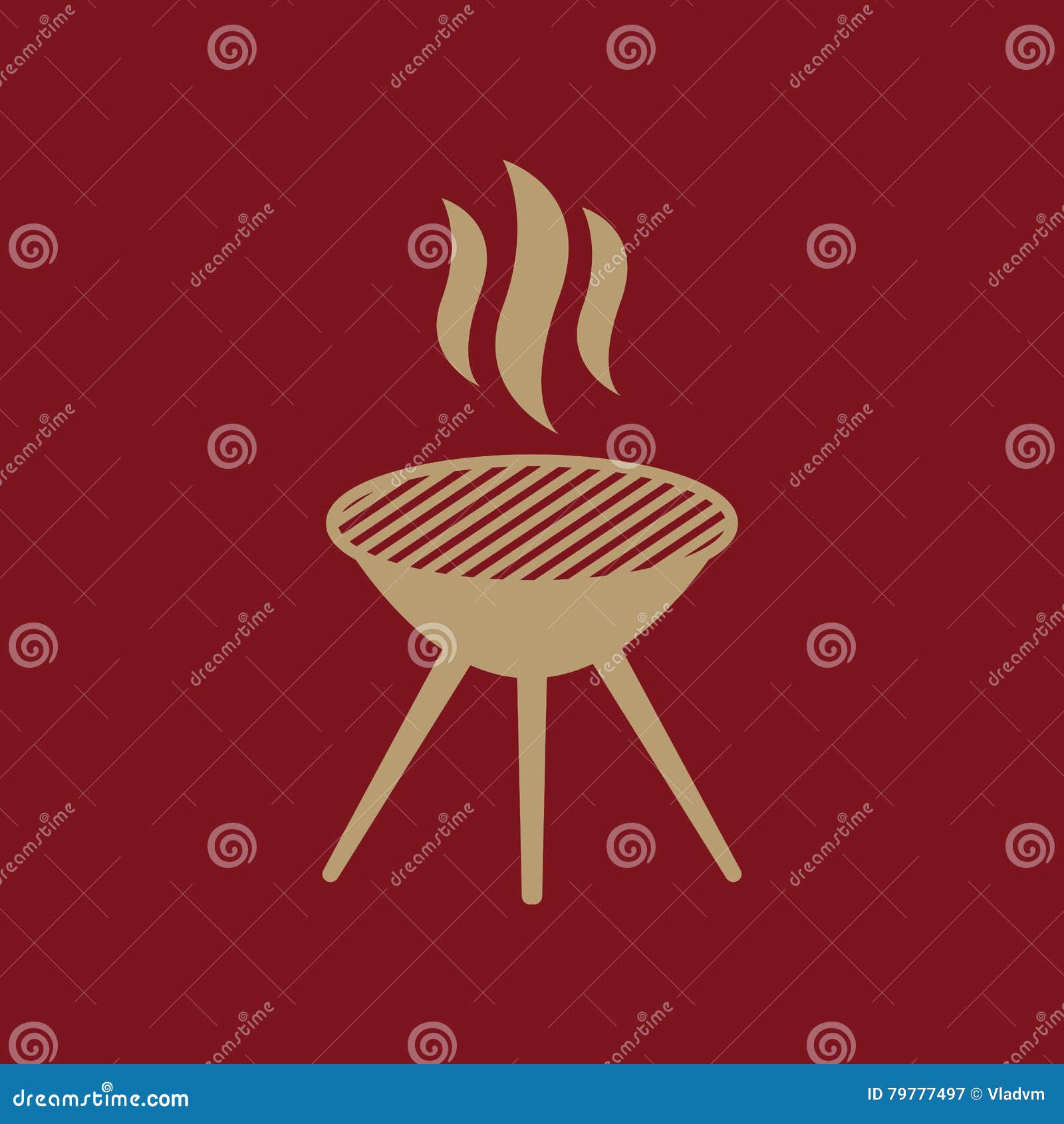 The Grill Icon. Barbecue and Picnic, Barbeque Symbol Stock Vector ...