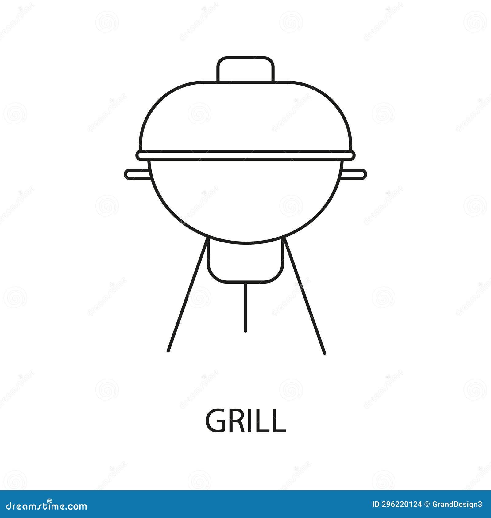 Grill Line Icon Vector for Marks on Food Packaging Stock Illustration ...