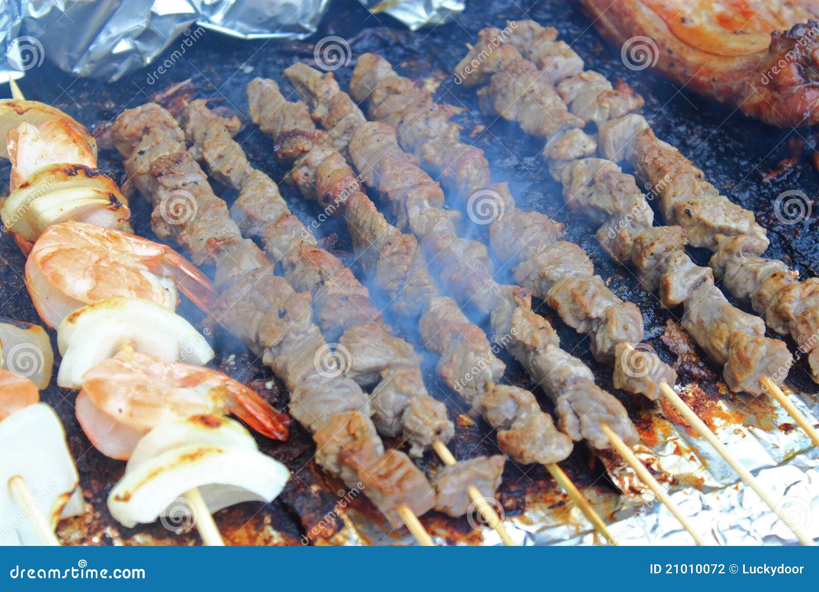 Grill Meat stock photo. Image of onion, outside, delicious - 21010072