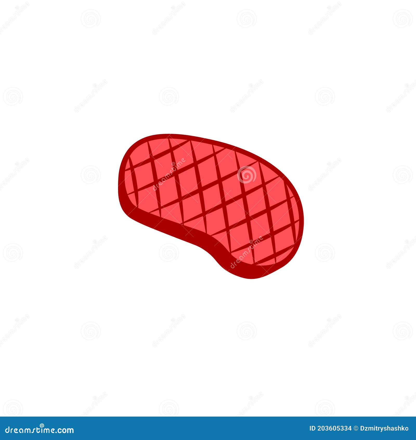 Grill meat icon. stock vector. Illustration of grilled - 203605334