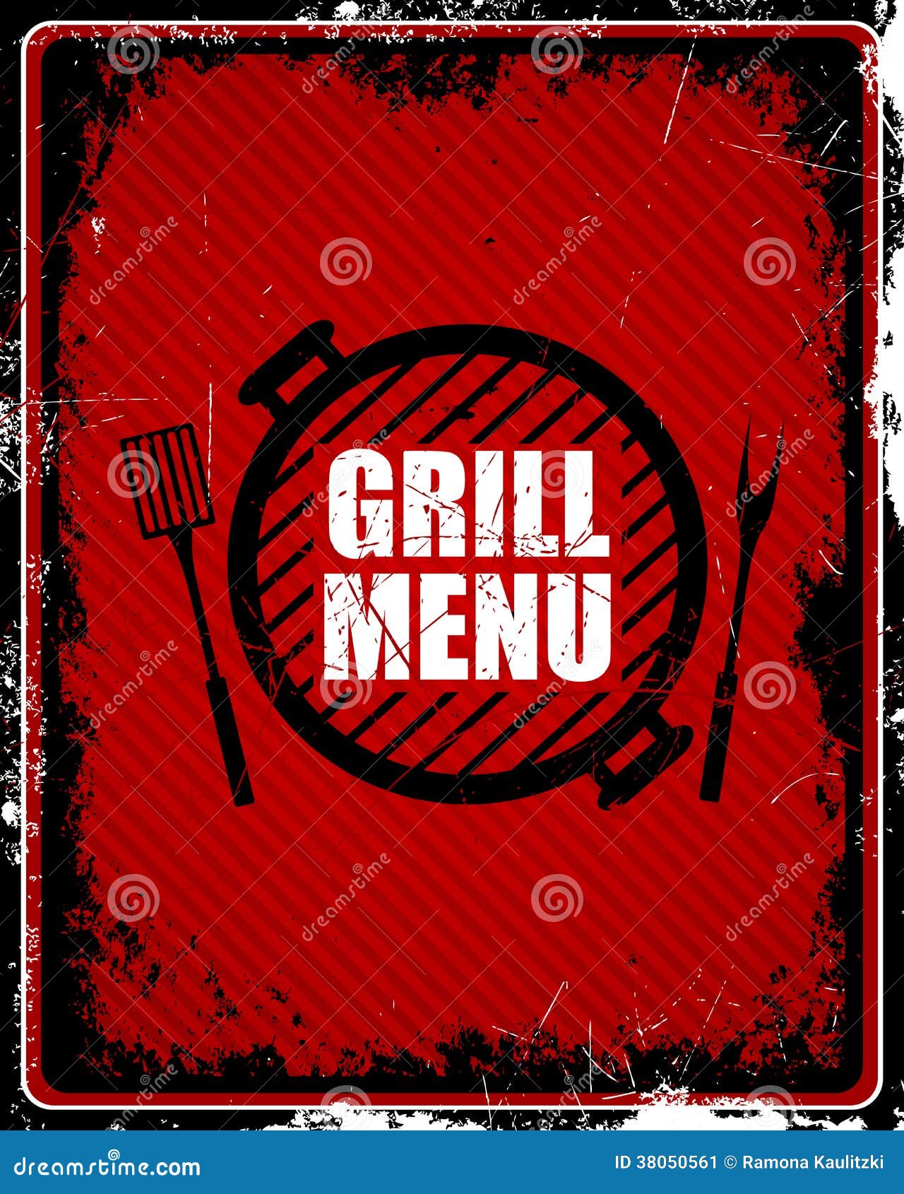 Grill-Menü-Zeichen stock abbildung. Illustration von nahrung - 38050561