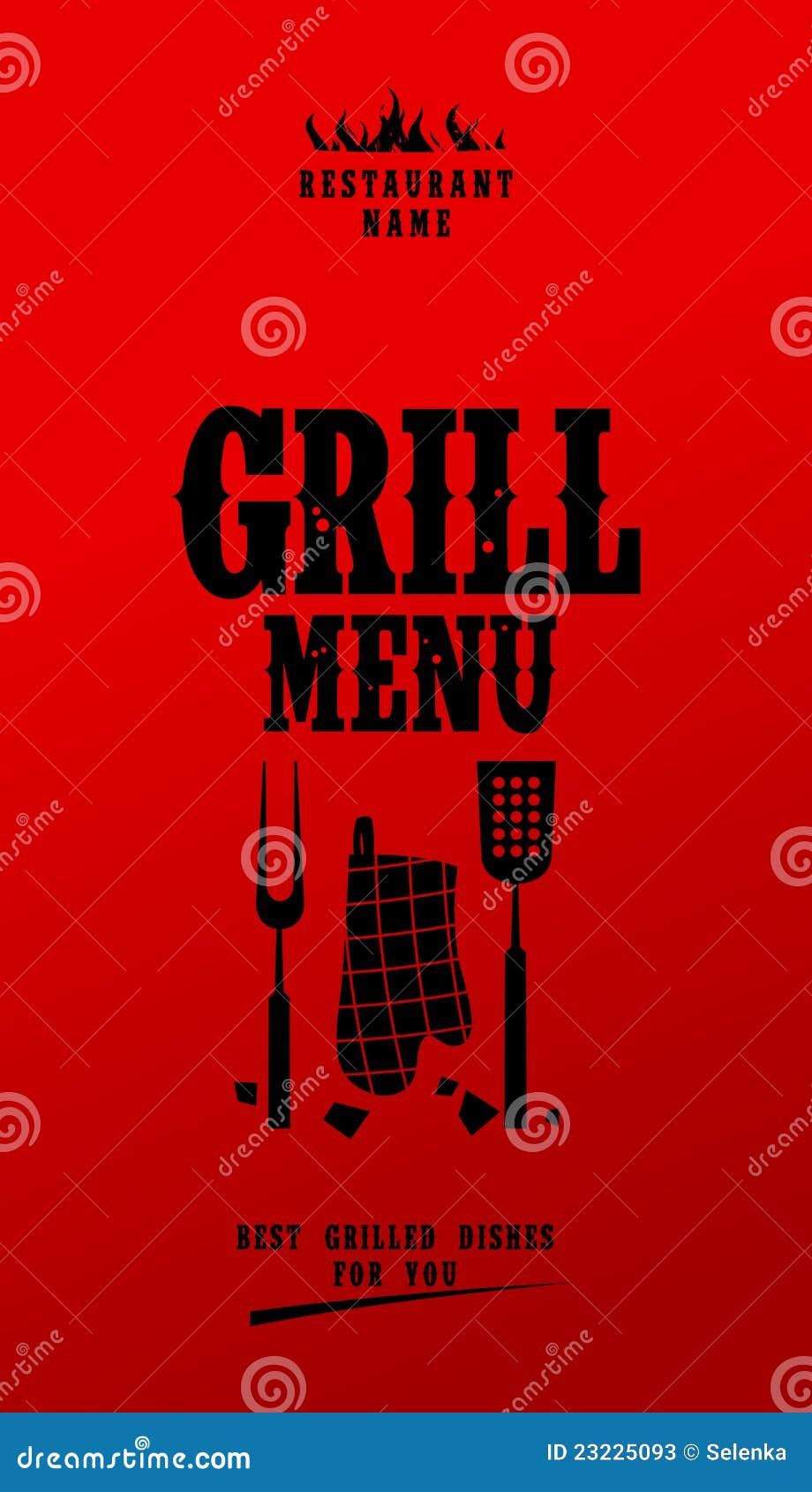 Grill BBq Menu Template On Chalkboard. Cafe Poster Background, Food ...