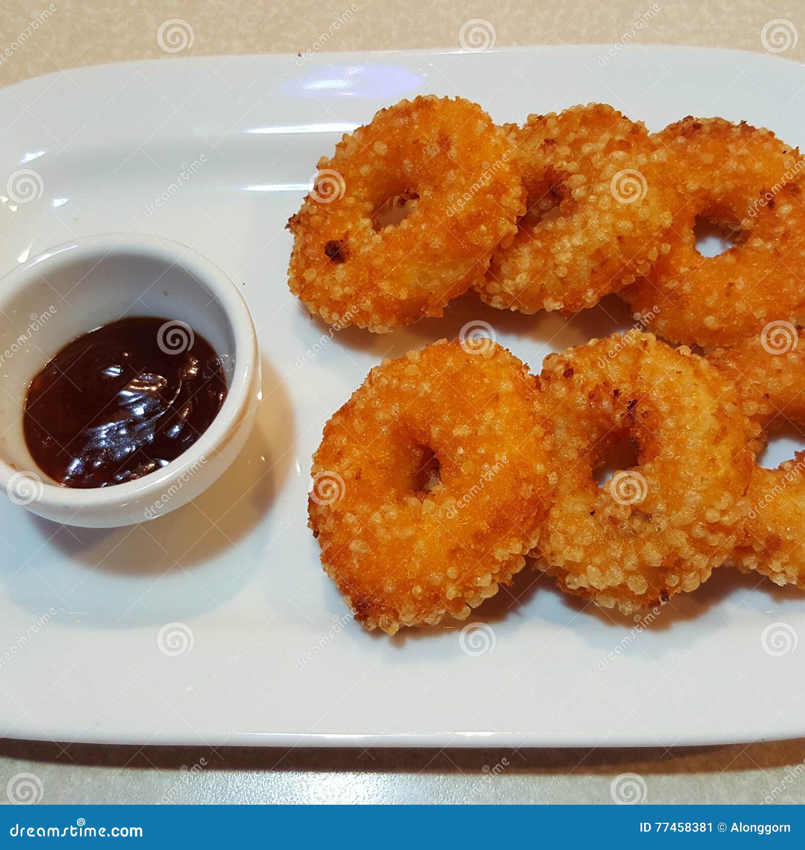 The Grill Minced Prawn Donut Stock Image - Image of food, delicious ...