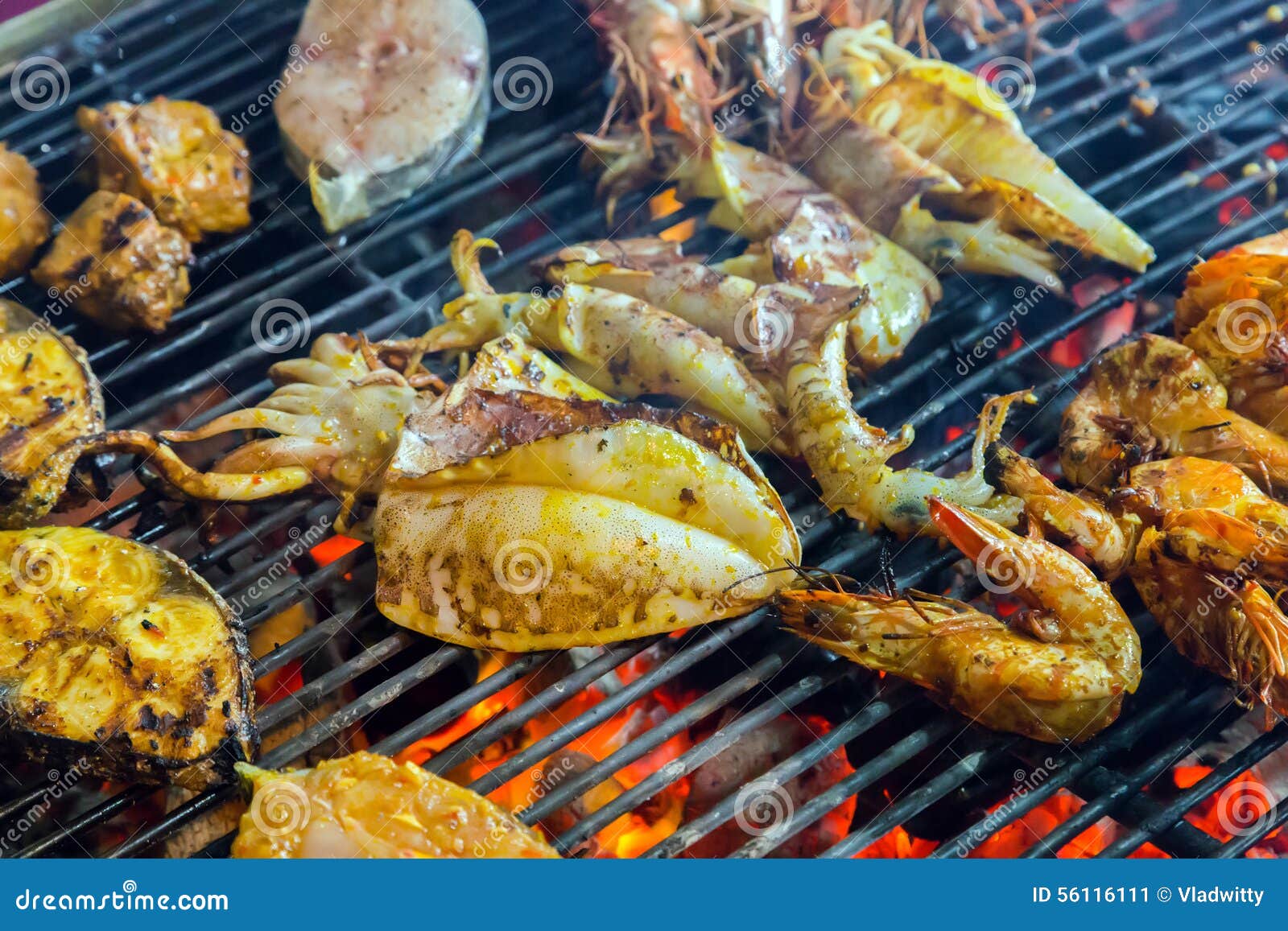 Grill octopus stock image. Image of octopus, barbecue - 56116111