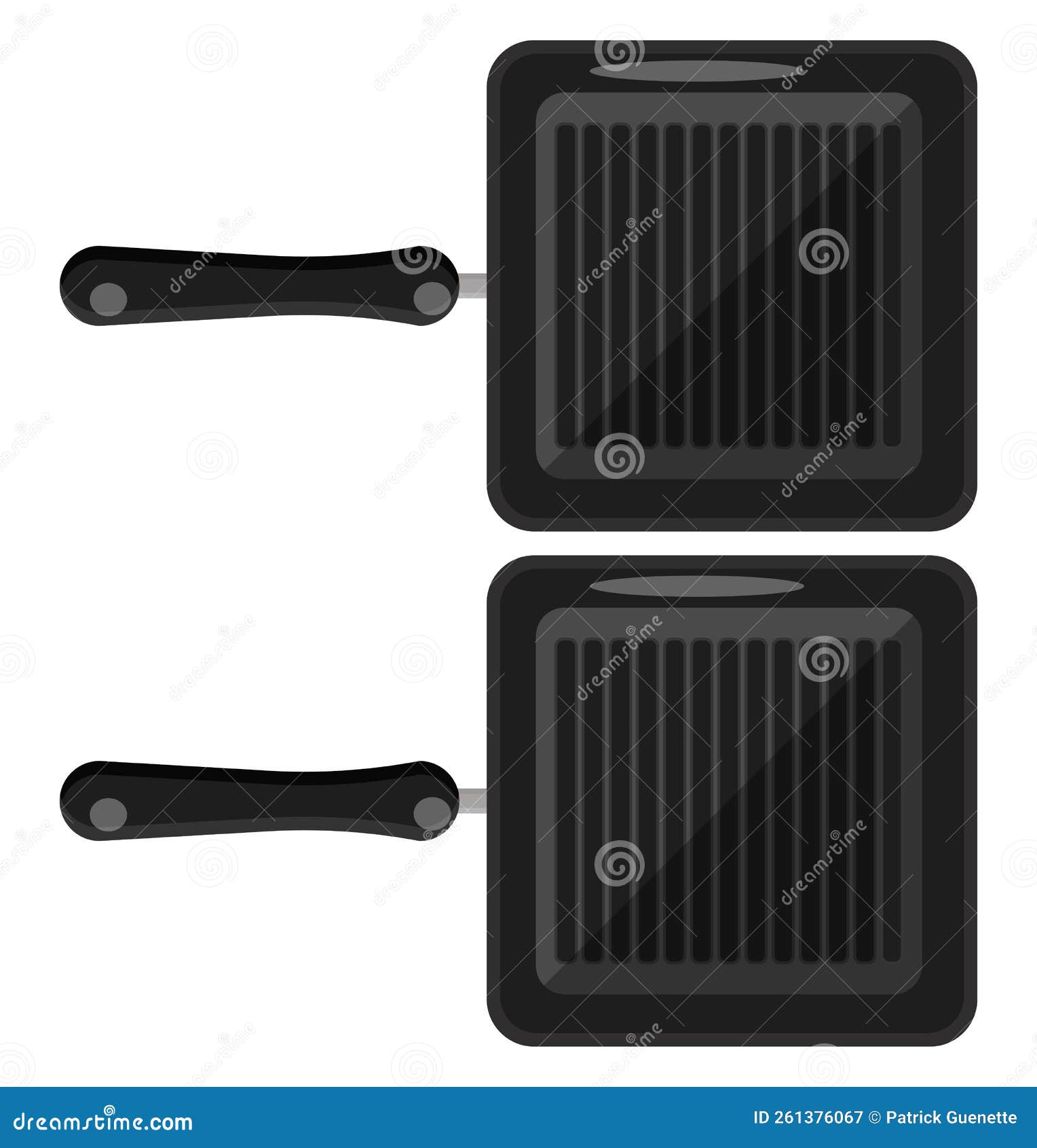 Grill pan, icon stock vector. Illustration of cook, metal - 261376067
