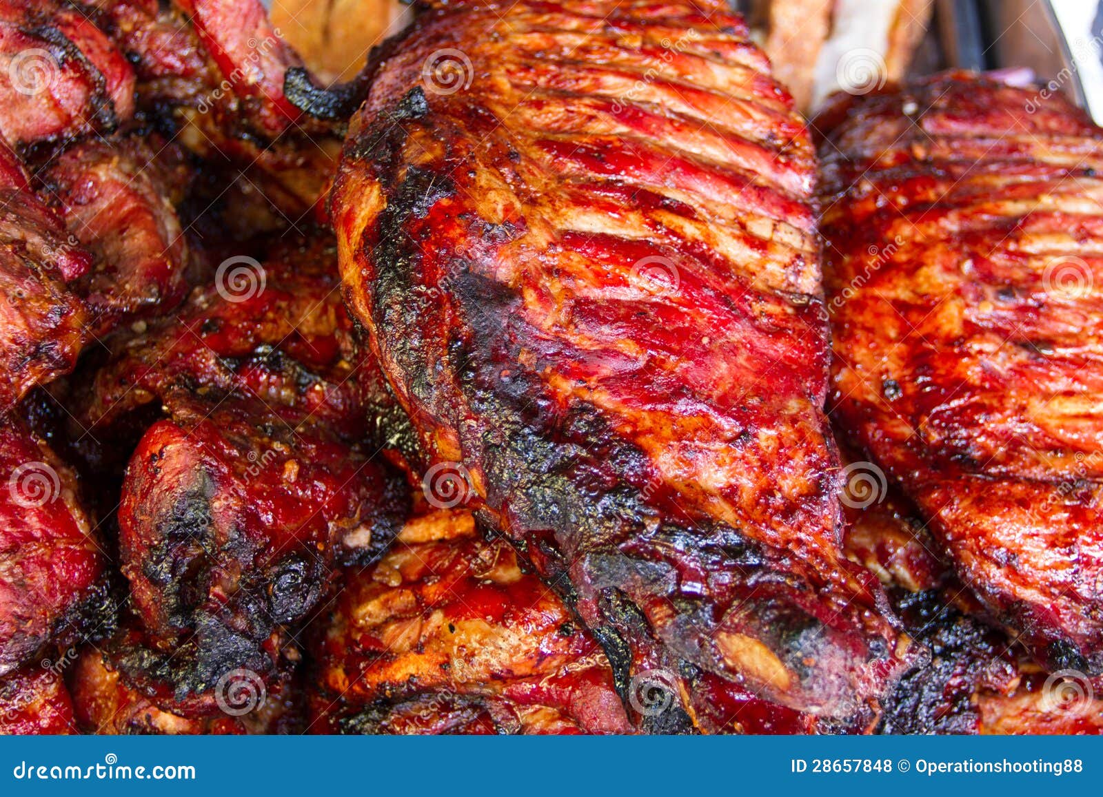 Grill pork ribs stock photo. Image of cuisine, grilling - 28657848