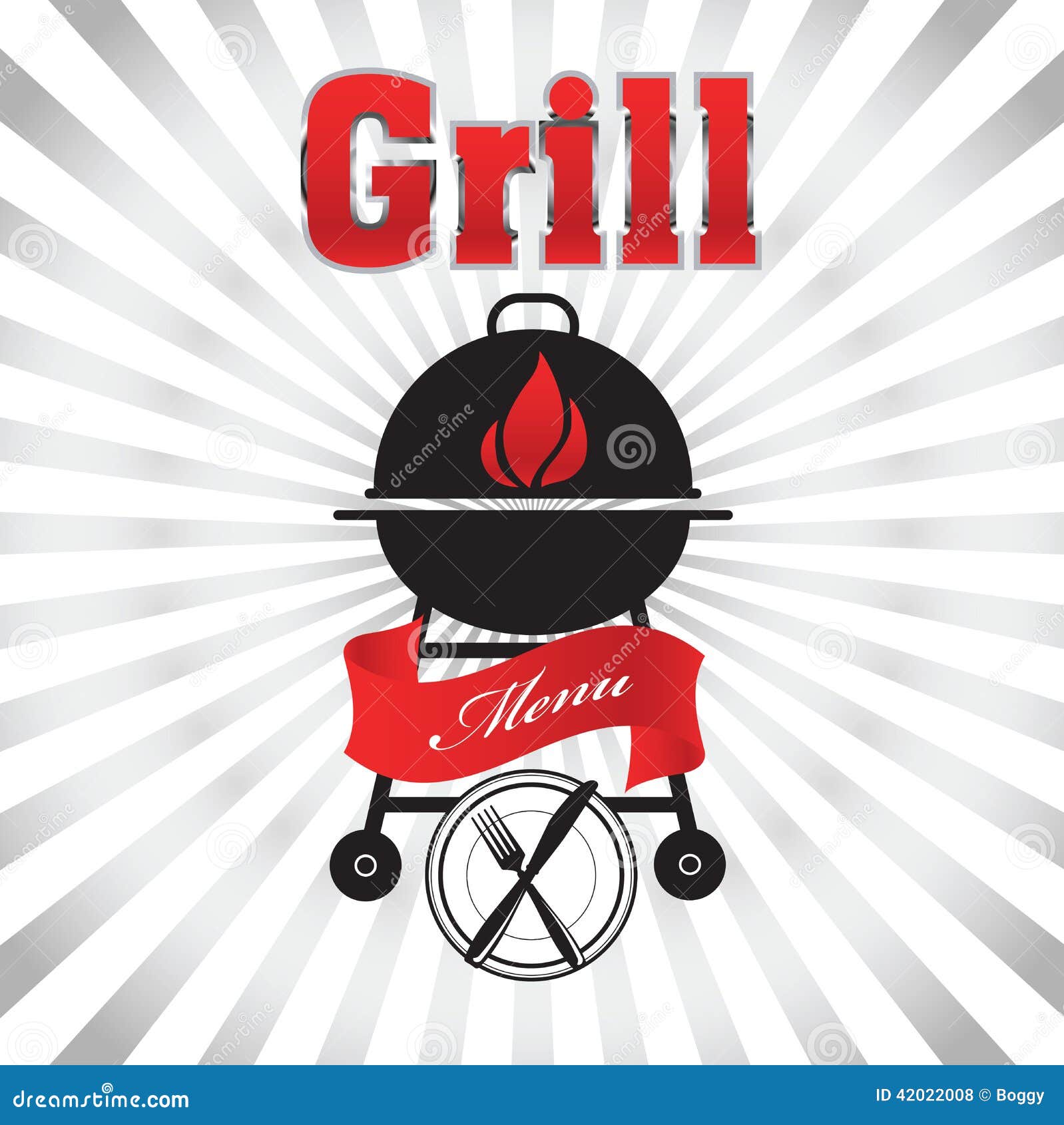 Grill sign stock illustration. Illustration of label - 42022008