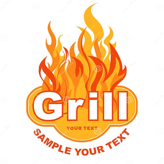 Grill sticker stock vector. Illustration of gourmet, fastfood - 24932498