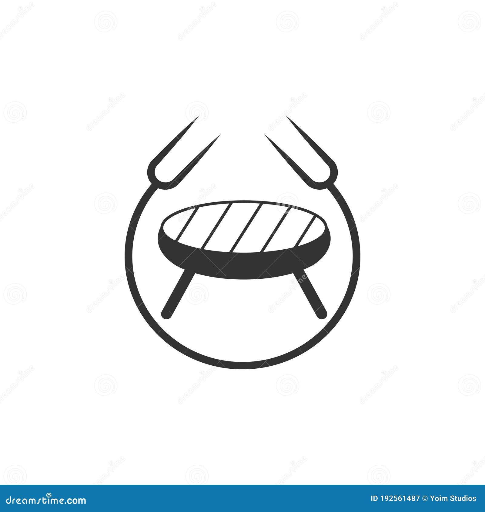 Grill Vector Logo Icon Design Template Illustration Stock Vector ...