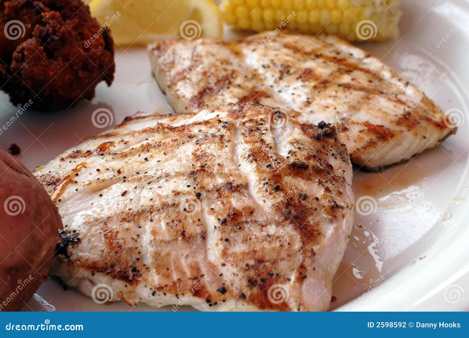 Grilled Amberjack stock photo. Image of gourmet, culinary - 2598592