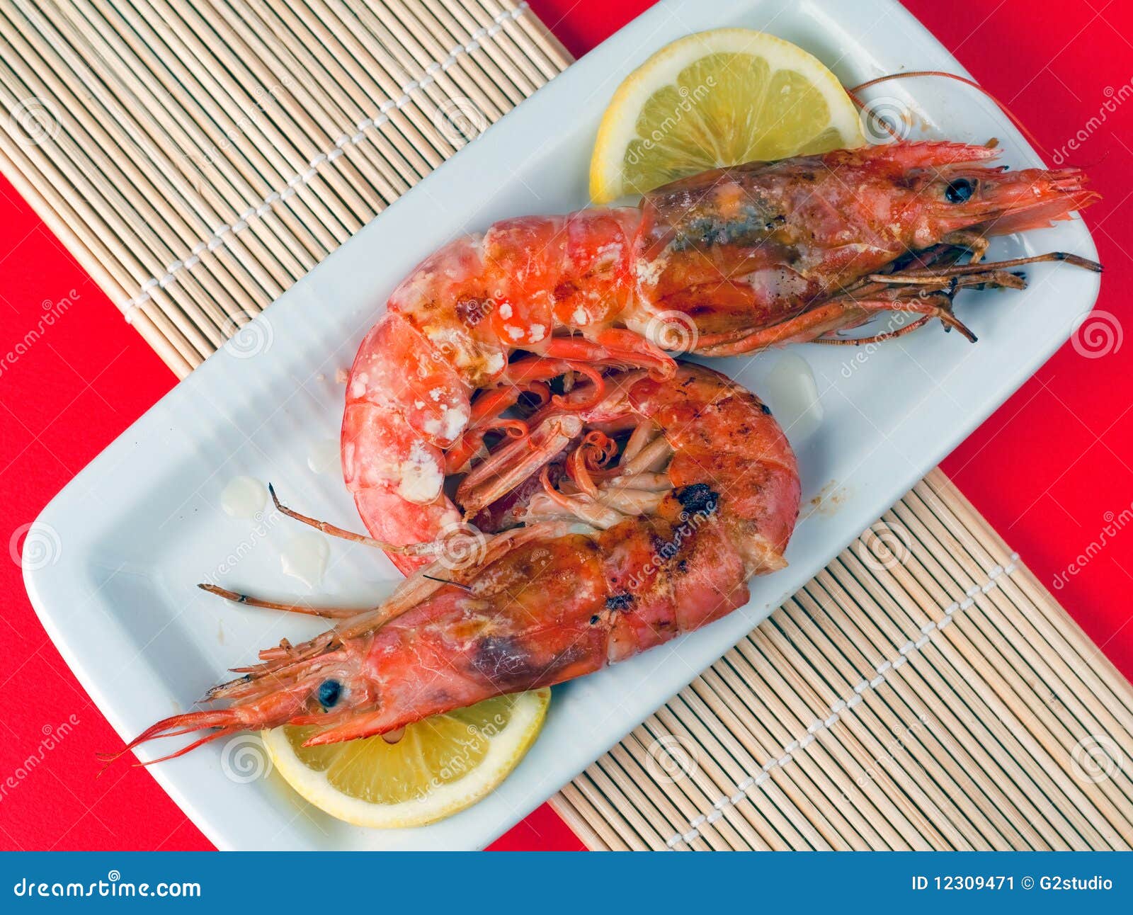 Grilled Argentinian Prawns stock image. Image of italian - 12309471