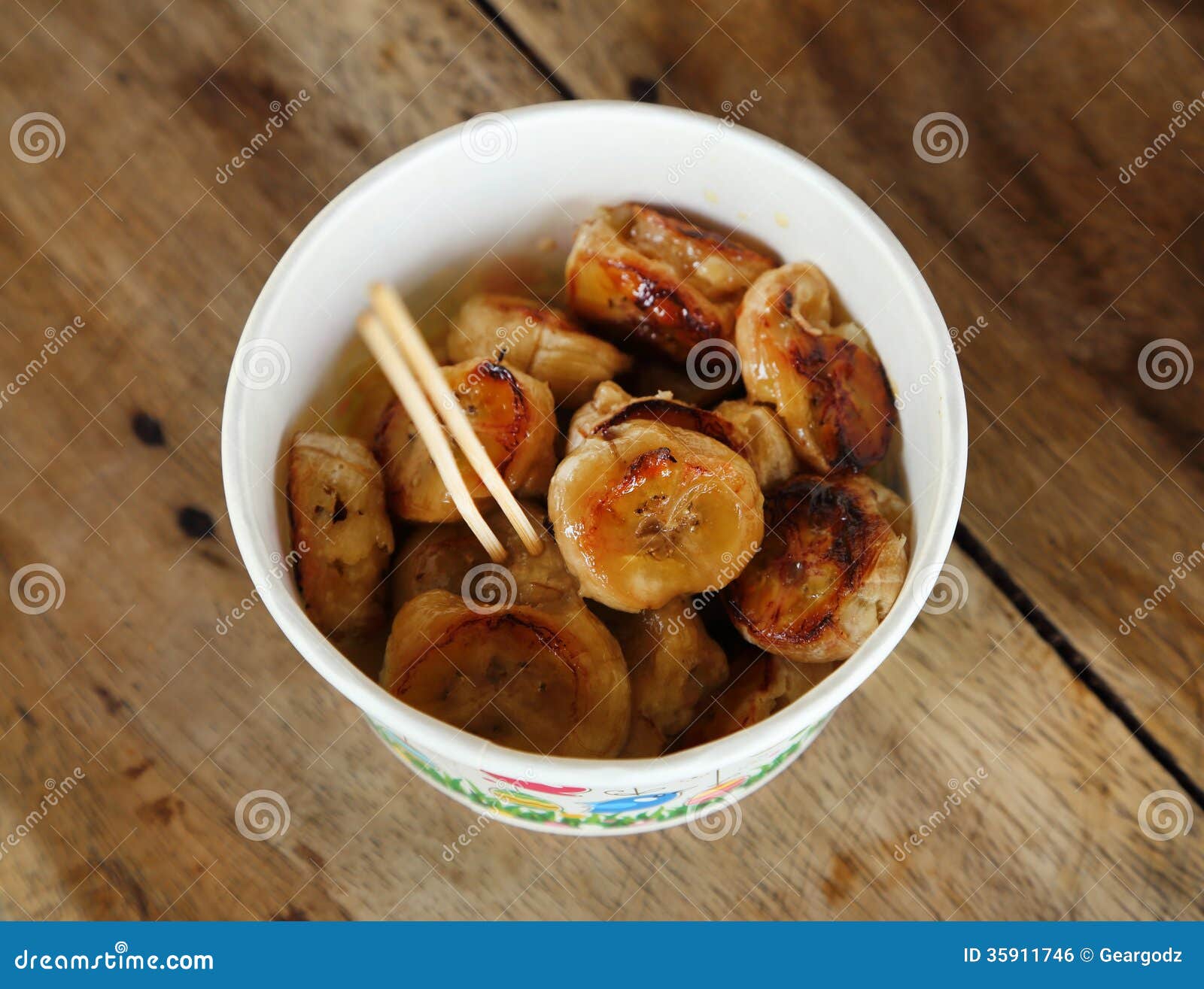 Grilled Bananas On BBQ In Rarotonga Cook Islands Stock Image ...