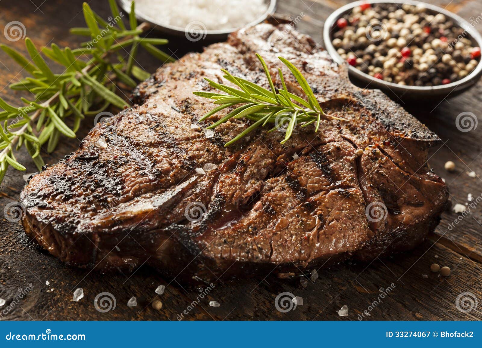 Grilled BBQ T-Bone Steak stock image. Image of protein - 33274067
