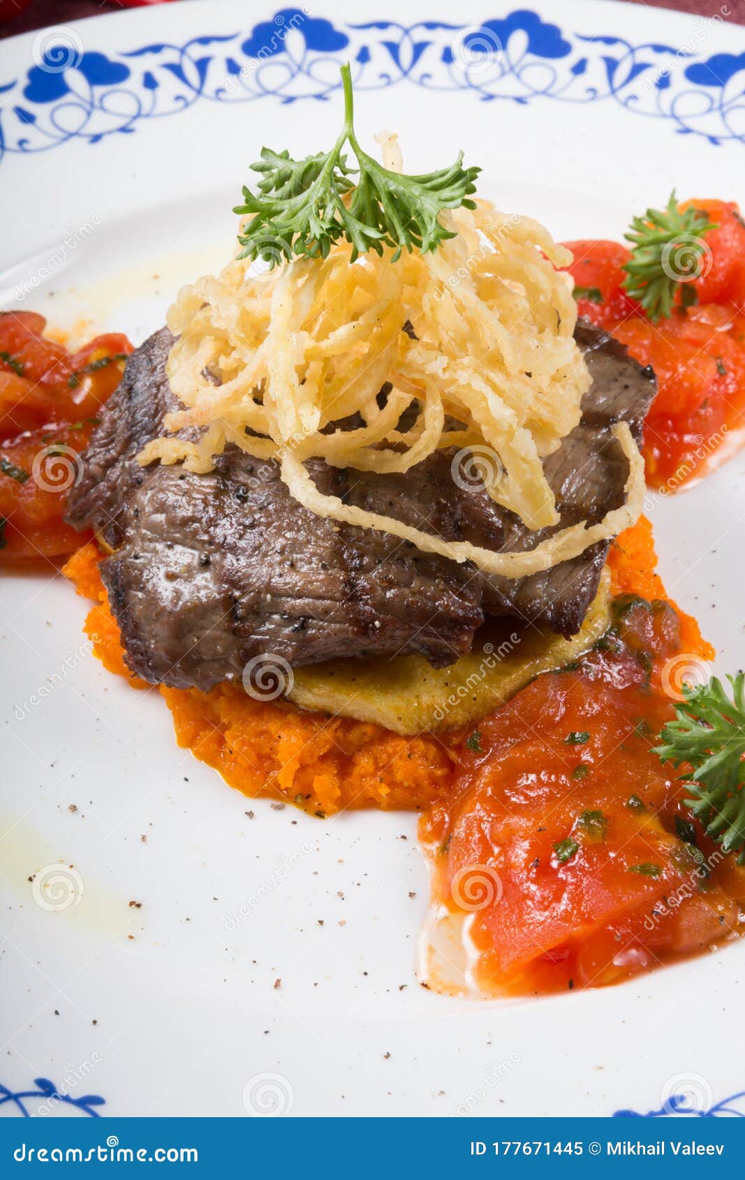 Grilled Beaf Steak Asian Style Stock Image - Image of cuisine, grill ...