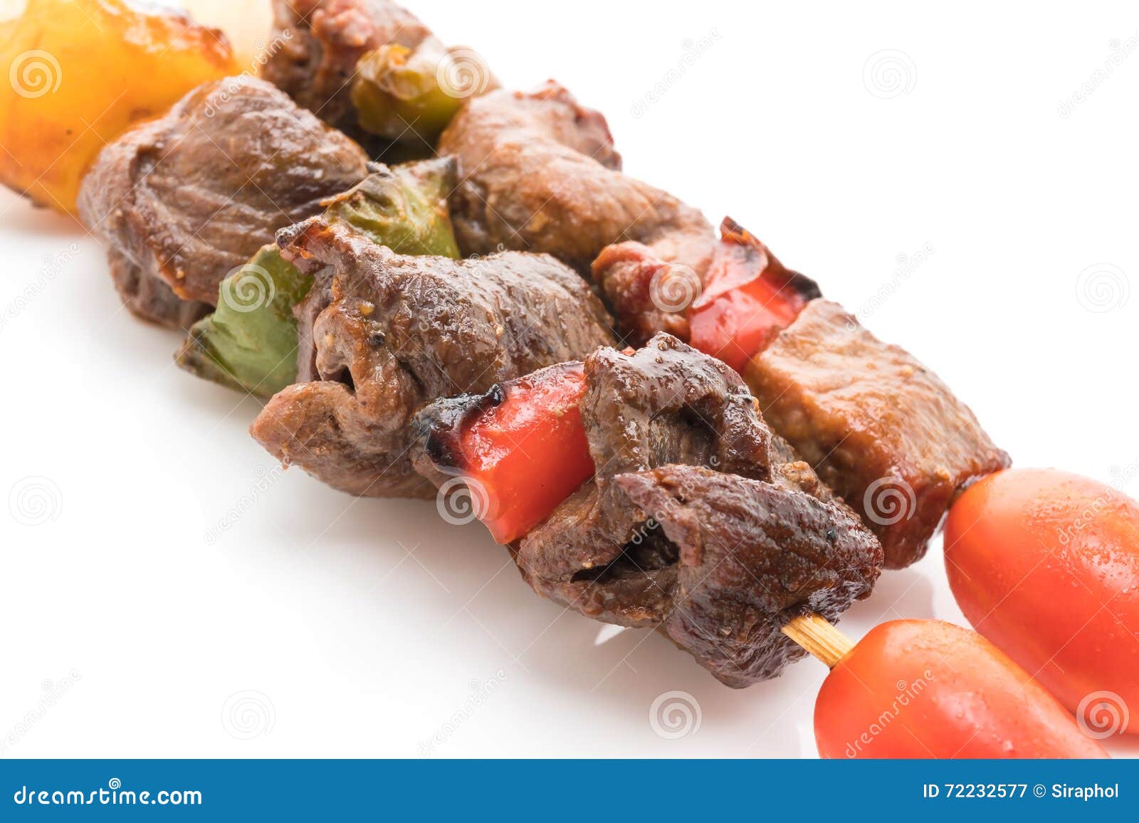 Grilled beef bbq stick stock image. Image of green, skewers - 72232577