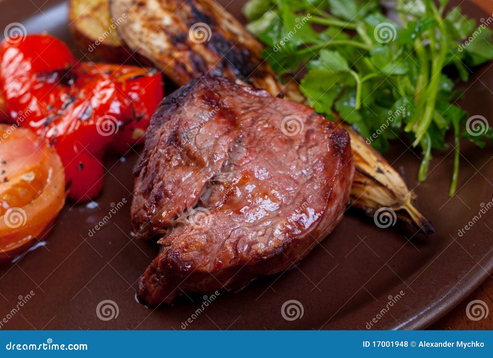 Grilled beef - steak stock photo. Image of eggplants - 17001948