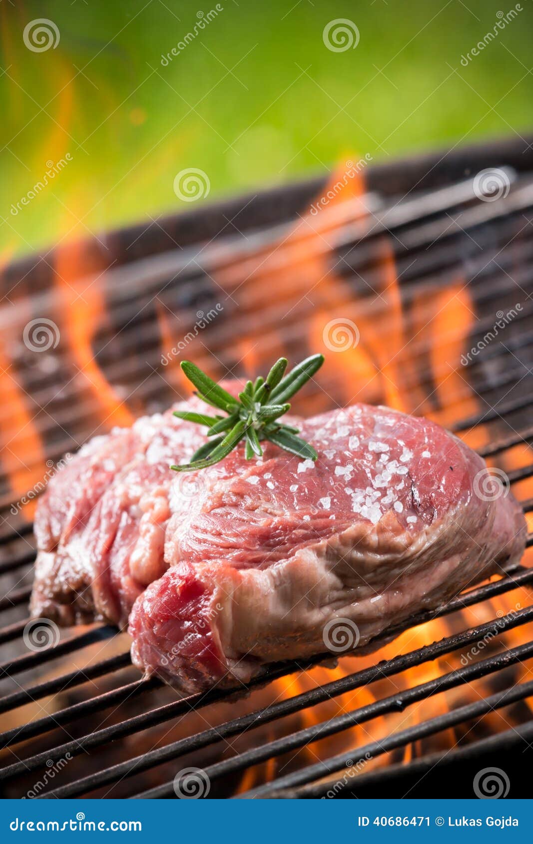Grilled beef steaks stock image. Image of cooking, kebab - 40686471