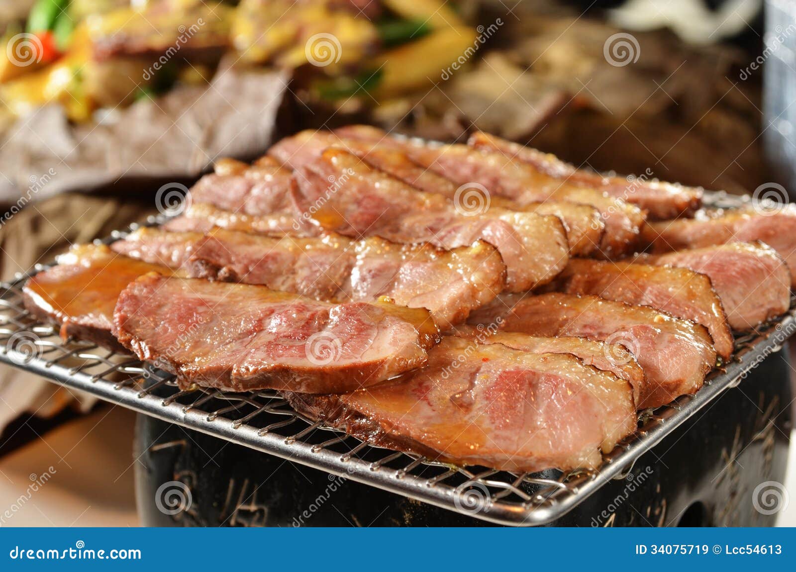 Grilled beef stock image. Image of closeup, cuisine, meat - 34075719