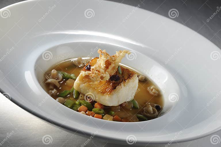 Grilled blue grenadier stock image. Image of dining, beans - 21951835