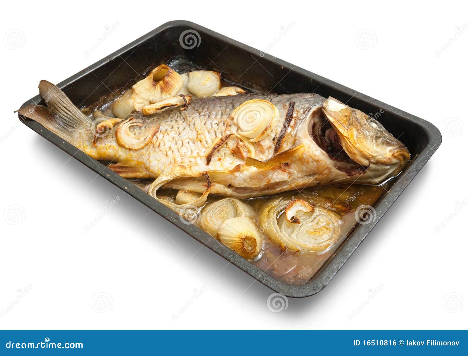 Grilled Carp Fish on the Cook Griddle Stock Photo - Image of griddle ...