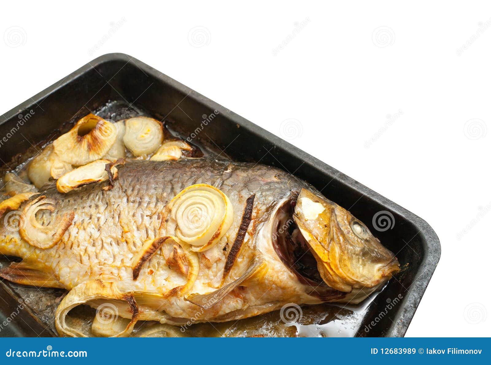 Grilled Carp Fish on the Griddle Stock Image - Image of grilled ...