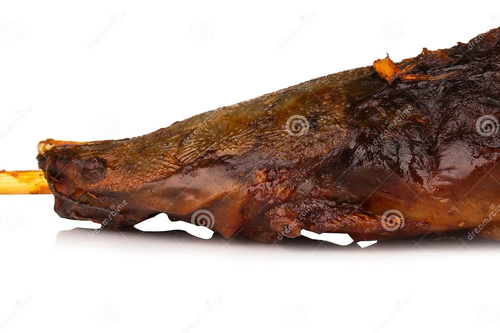 Grilled Catfish Isolated Isolated on White Background Stock Photo ...