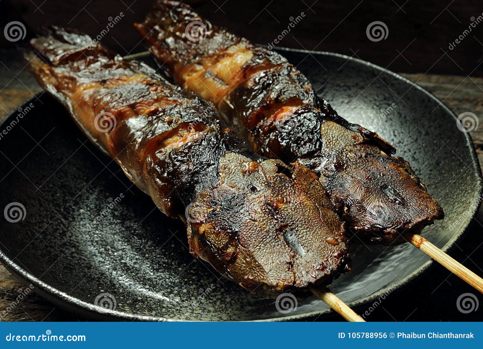 Grilled catfish stock photo. Image of fish, healthy - 105788956