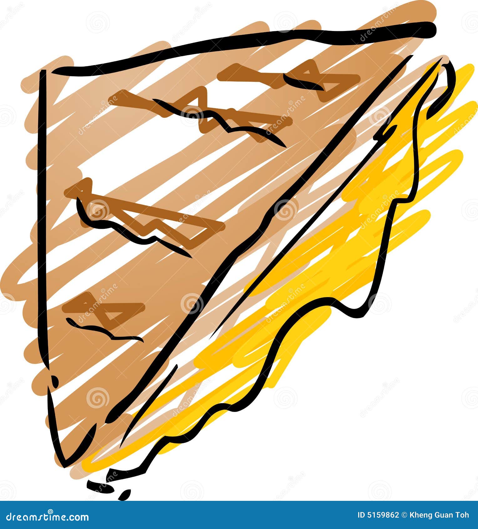Grilled Cheese Sandwich Drawing