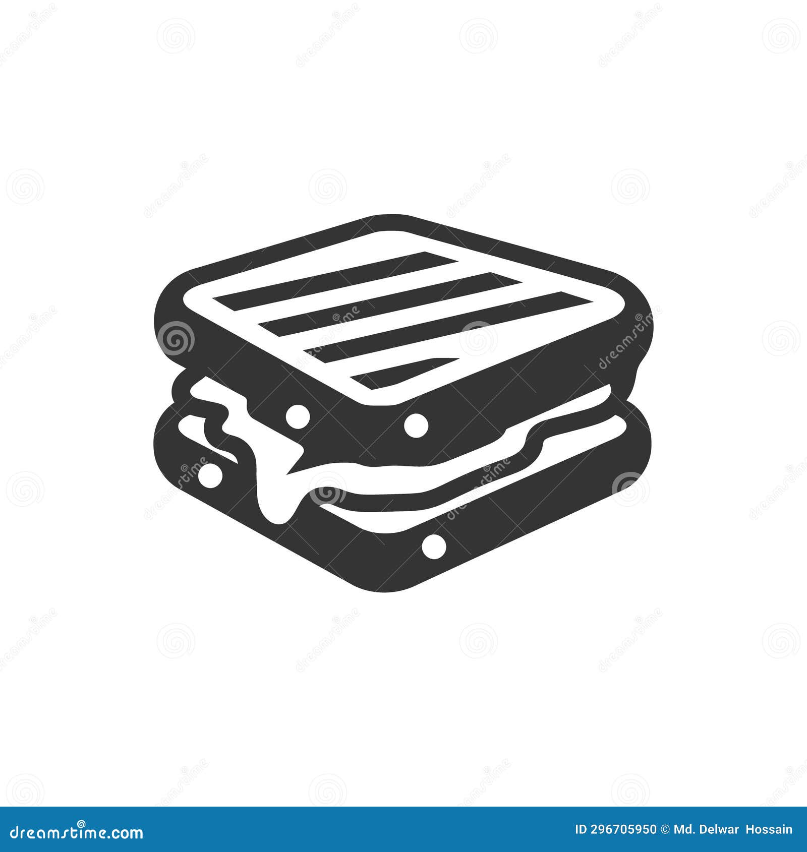 Grilled Cheese Sandwich Icon Stock Illustration - Illustration of sign ...