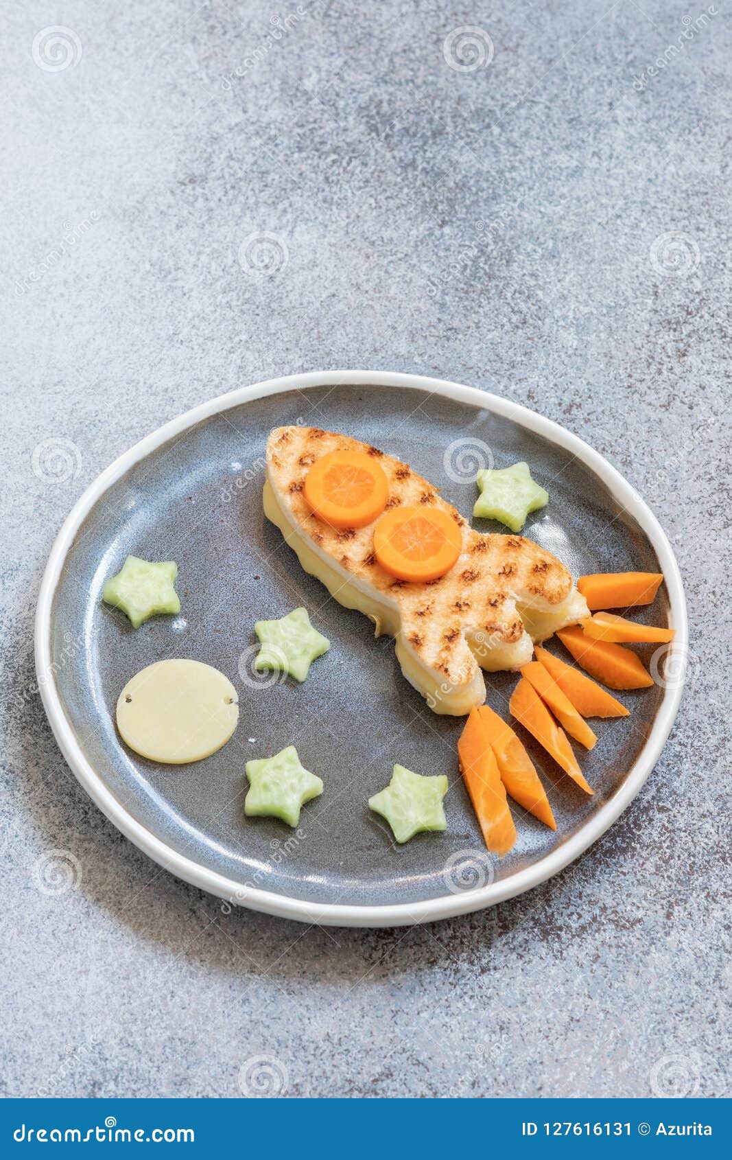 Grilled Cheese Sandwich Look Like Rocket in a Space Stock Image - Image ...