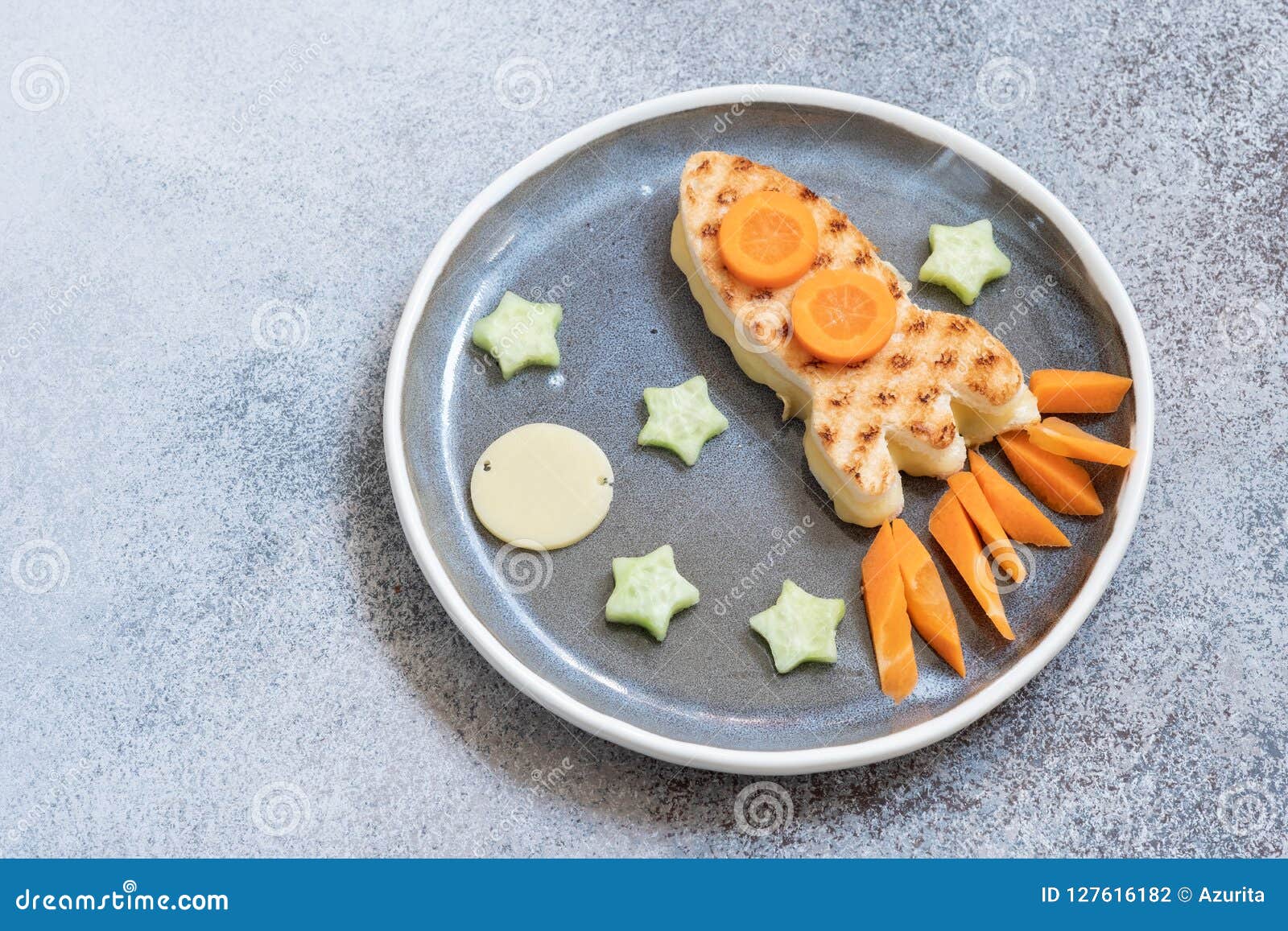 Grilled Cheese Sandwich Look Like Rocket in a Space Stock Photo - Image ...