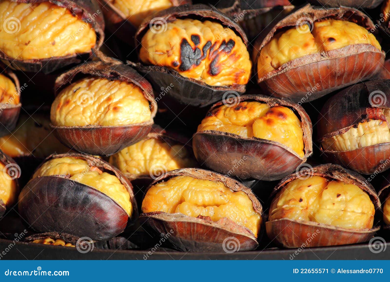 Grilled chestnuts stock image. Image of autumnal, cooking - 22655571