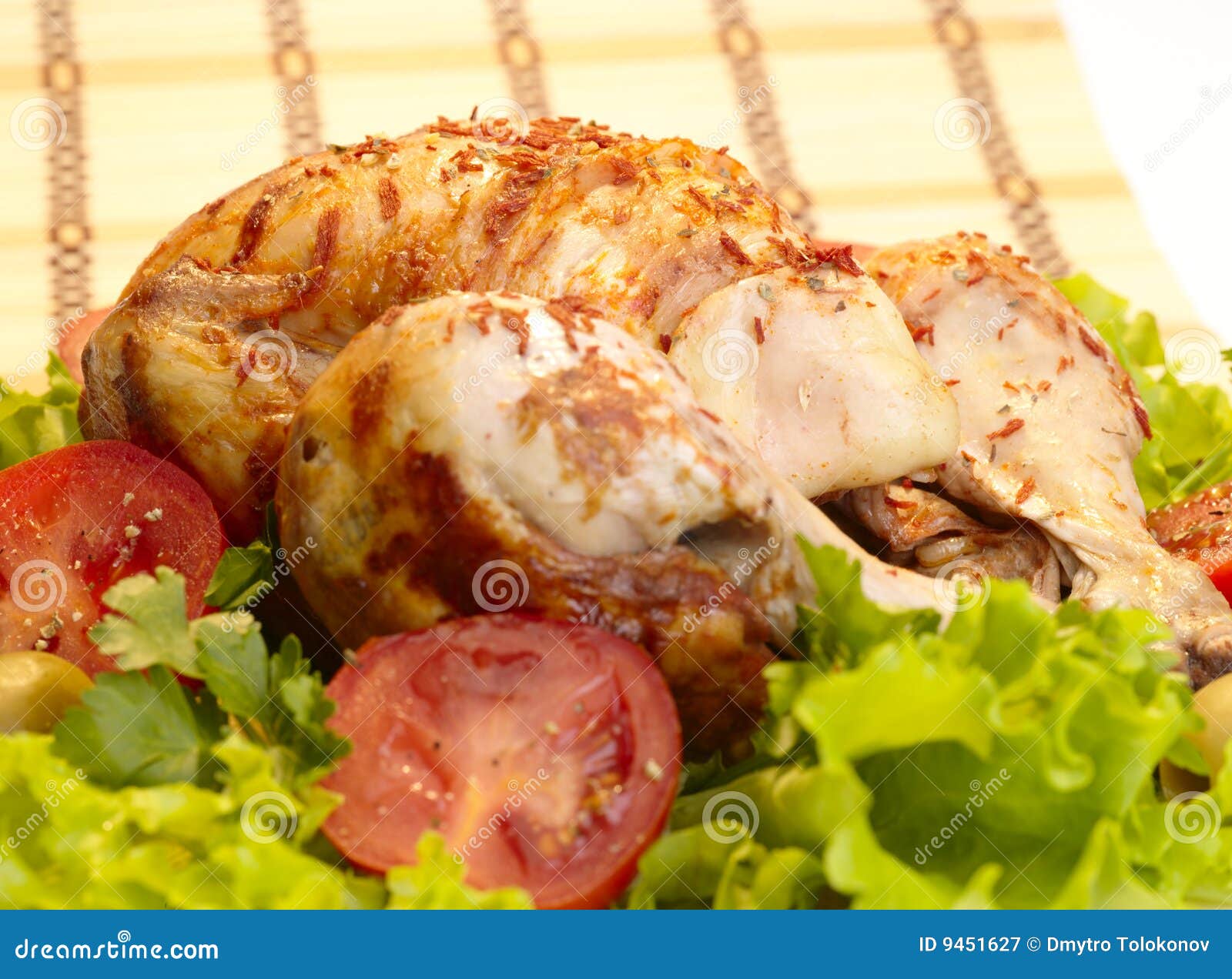 Grilled chicken stock image. Image of chicken, grilling - 9451627