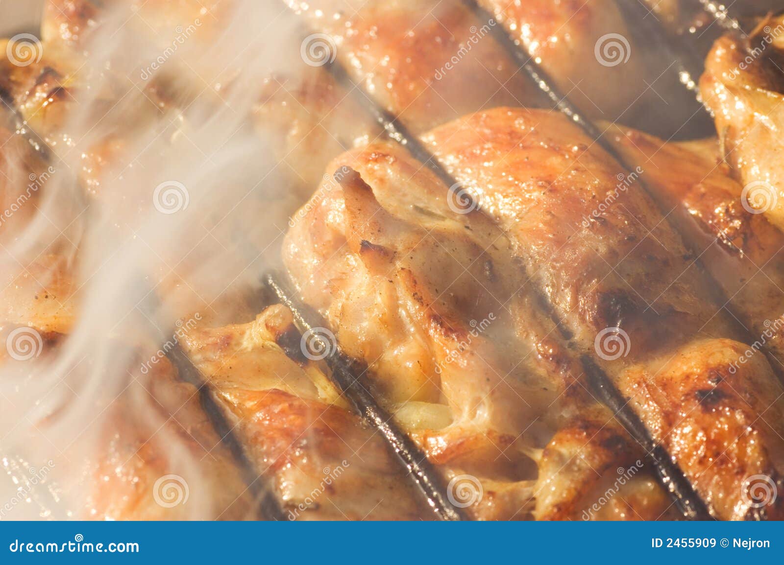 Grilled chicken barbeque stock image. Image of piece, bright - 2455909
