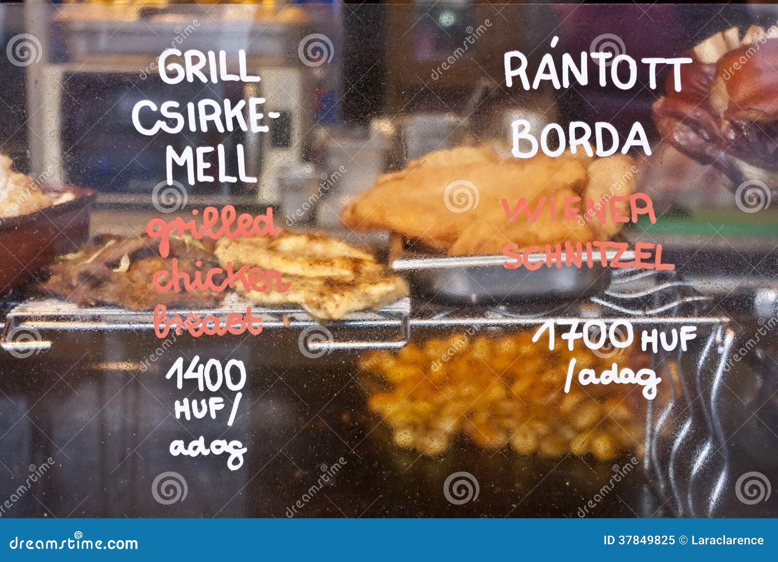 Grilled Chicken Breast and Viennese Slice Stock Image - Image of ...