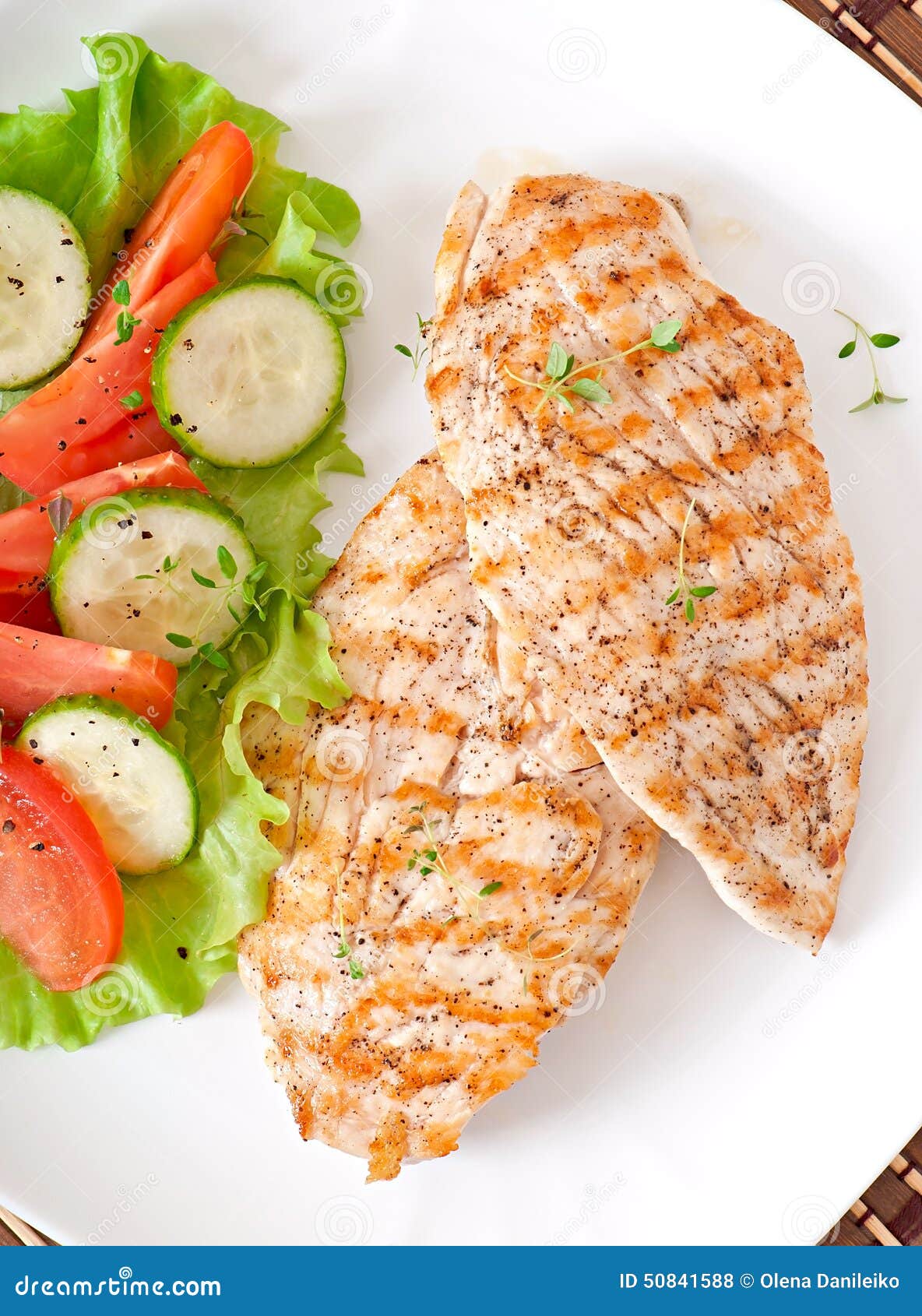 Grilled Chicken Breasts and Vegetables Stock Photo - Image of grilled ...