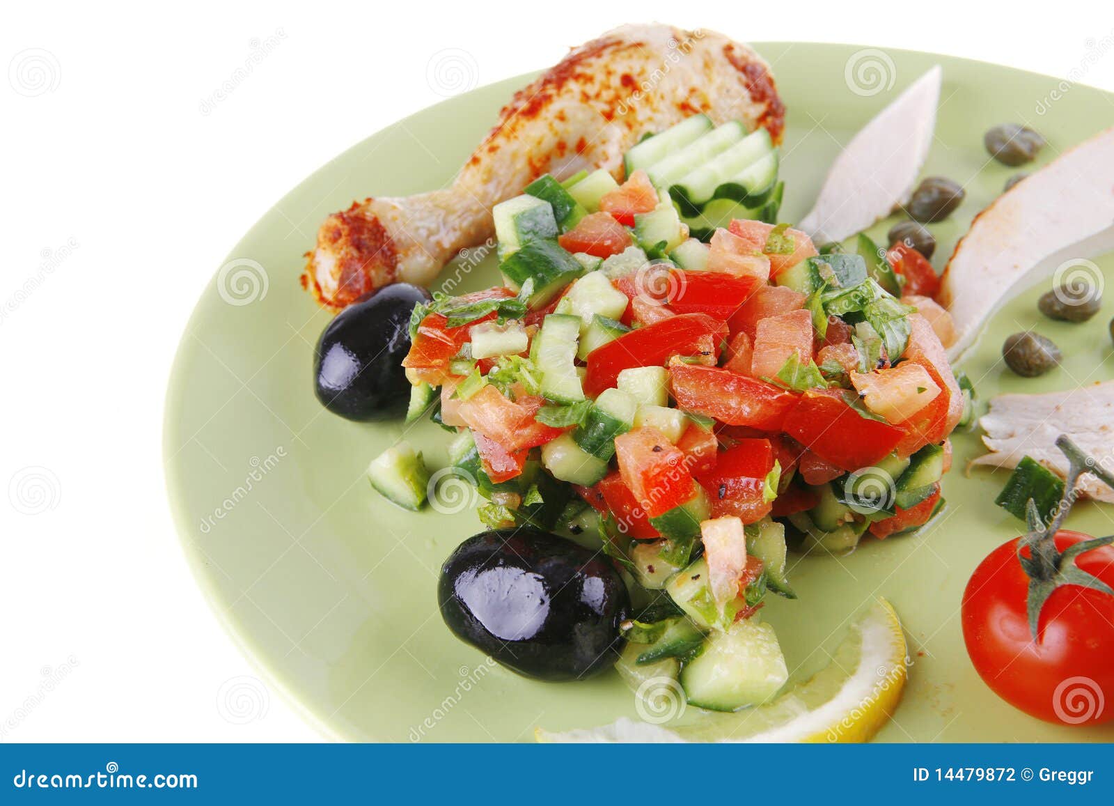 Grilled Chicken Drumstick Chunks on Stock Photo - Image of black ...