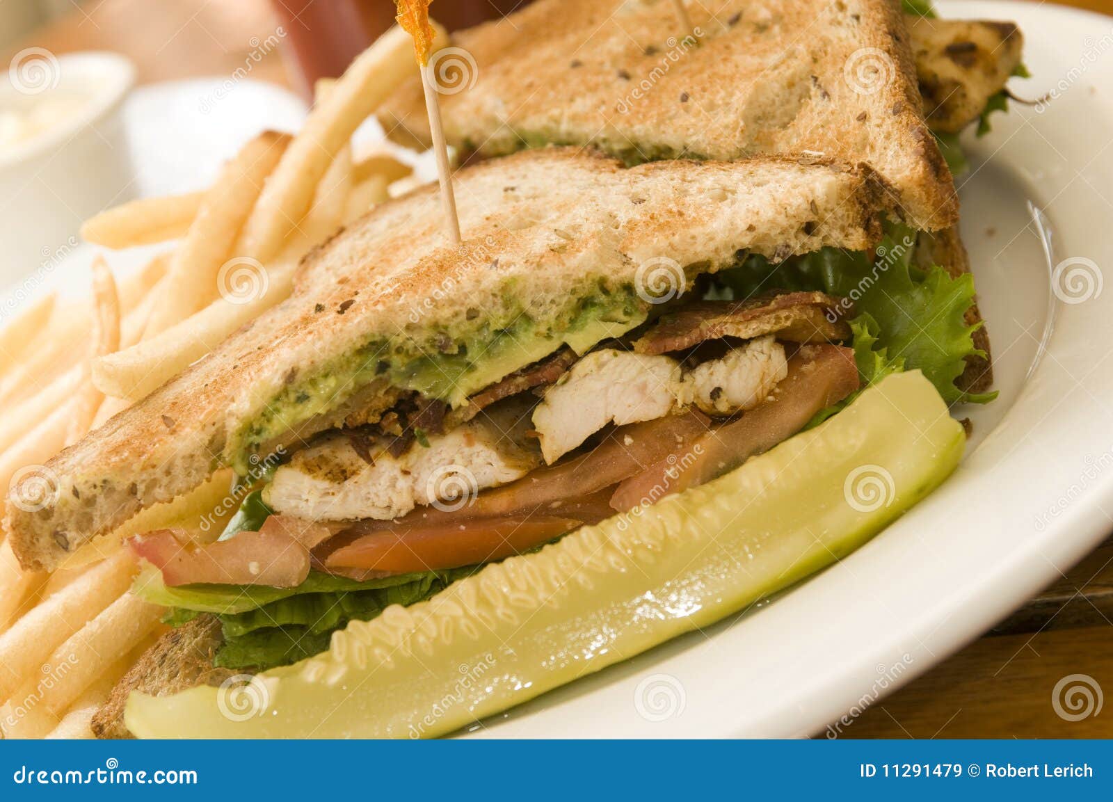Grilled Chicken Filet Sandwich Stock Image - Image of plate, macro ...