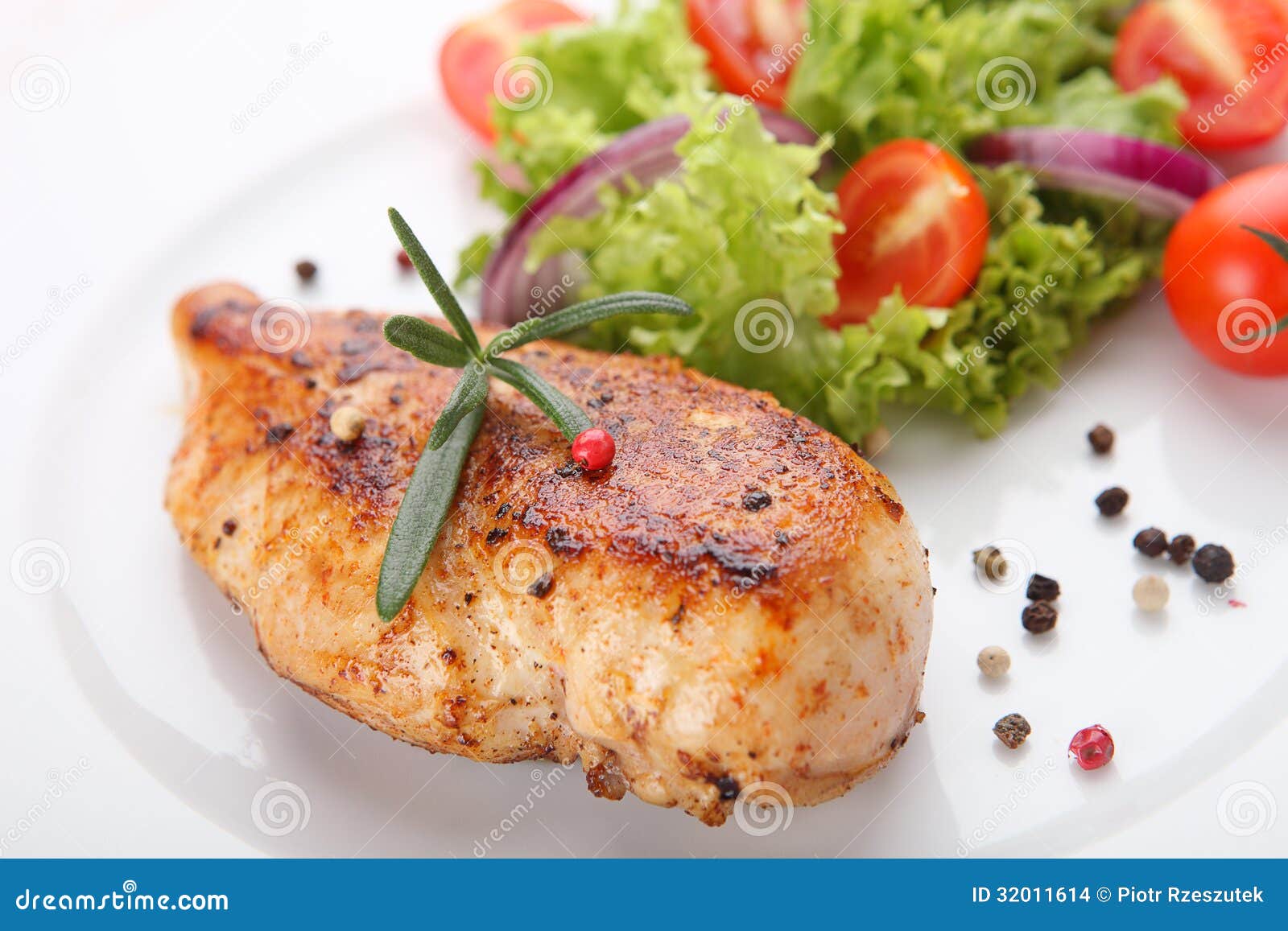 Grilled chicken filet stock photo. Image of cuisine, roast - 32011614